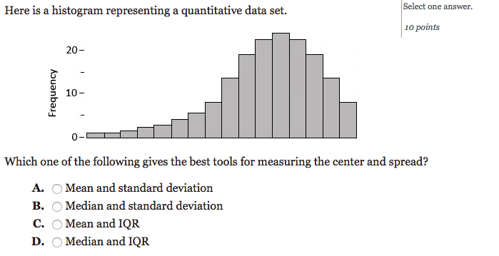 Solved Select one answer. Here is a histogram representing a | Chegg.com Solved Select one answer. Here is a histogram representing a | Chegg.com