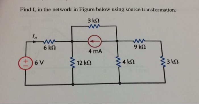 Solved Find I_o in the network in Figure below using source | Chegg.com