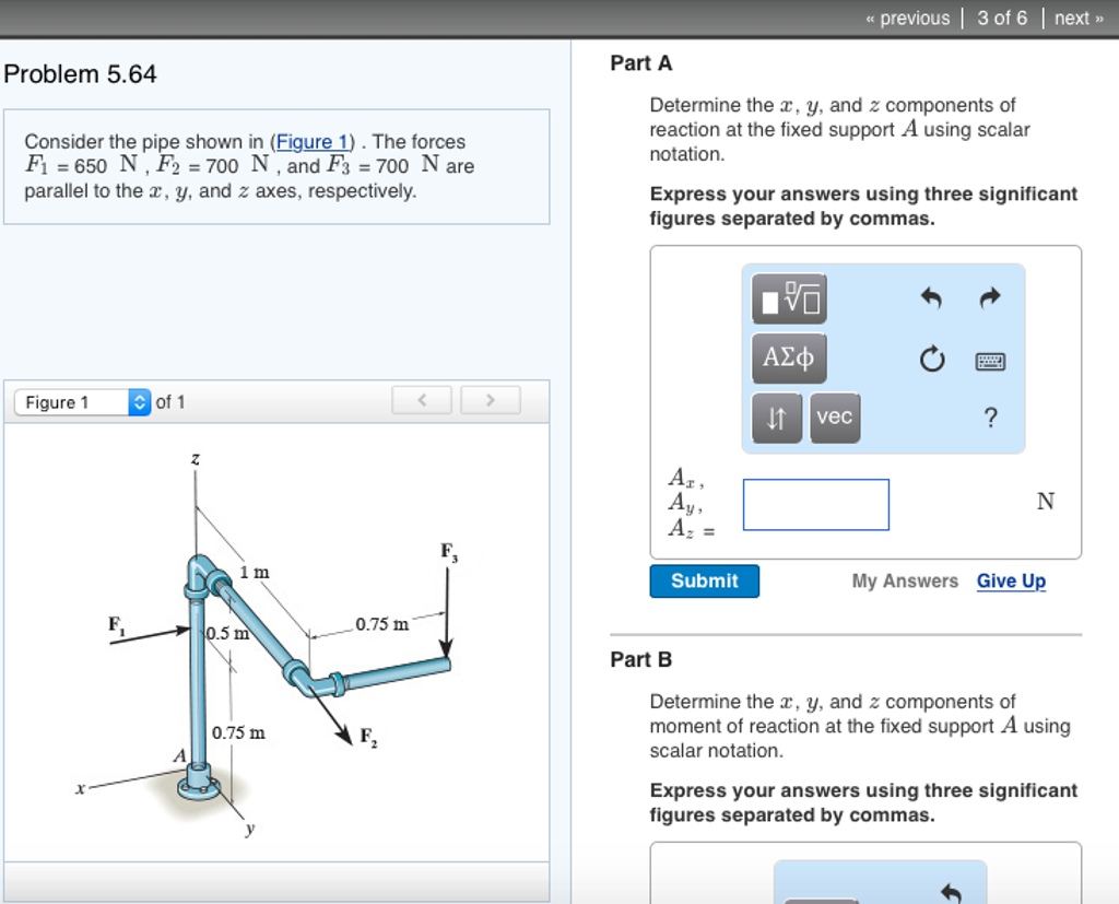 Solved Consider the pipe shown in (Figure 1). The forces F_1 | Chegg.com
