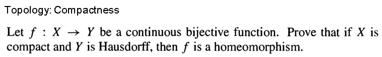 Solved Let f : X -> Y be a continuous bijective function. | Chegg.com