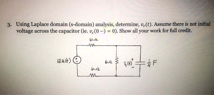 Solved Using Laplace domain (s-domain) analysis, determine, | Chegg.com