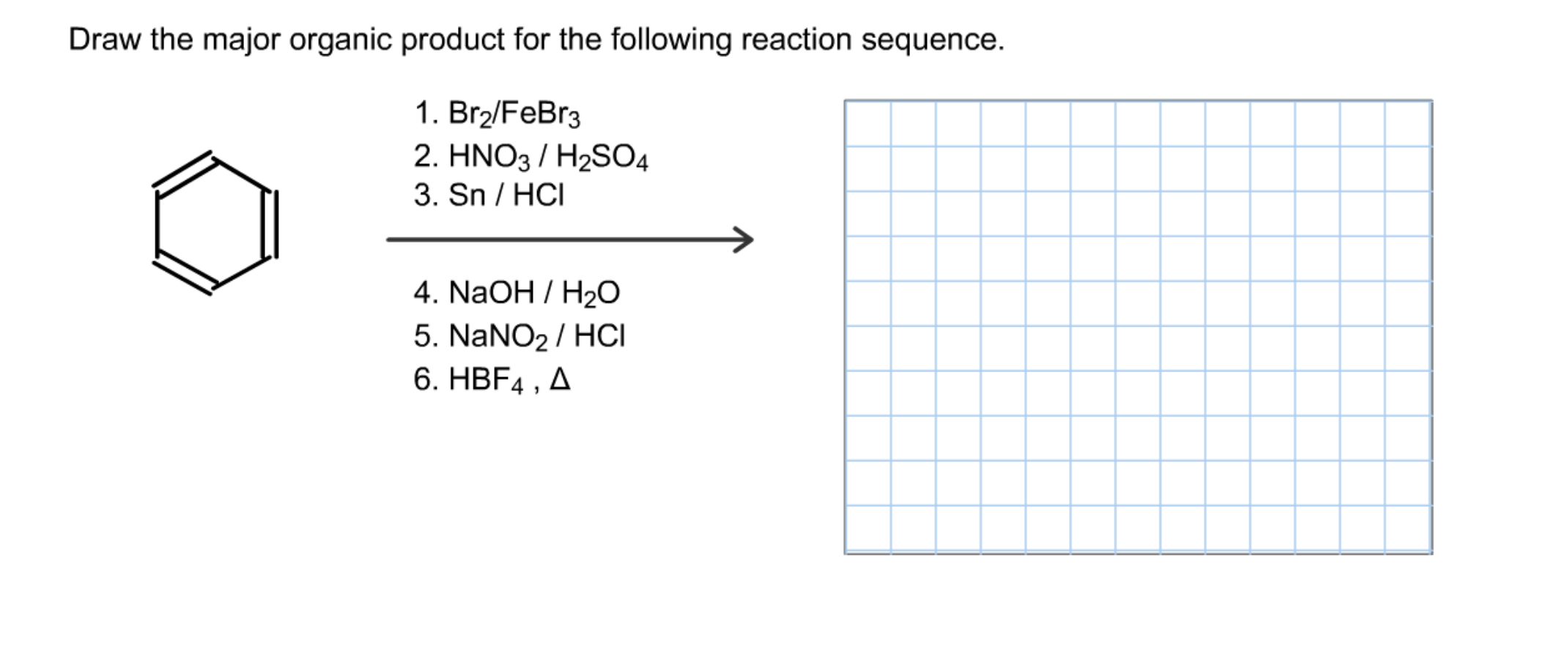 Solved Draw the major organic product for the following | Chegg.com
