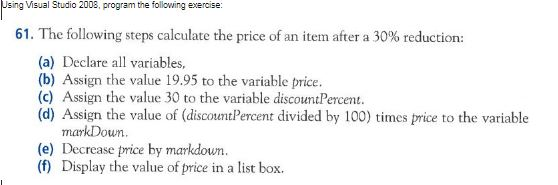 Solved: New Project In Visual Basic | Chegg.com