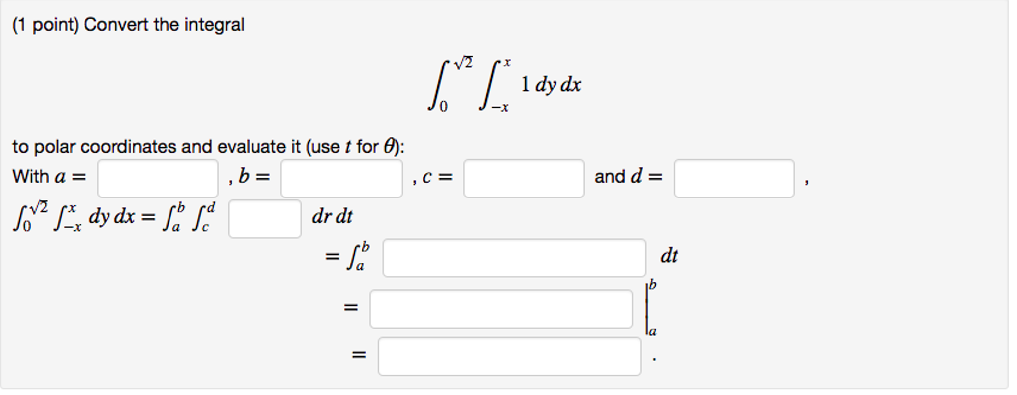 Solved Convert the integral integral^Squareroot _0 | Chegg.com