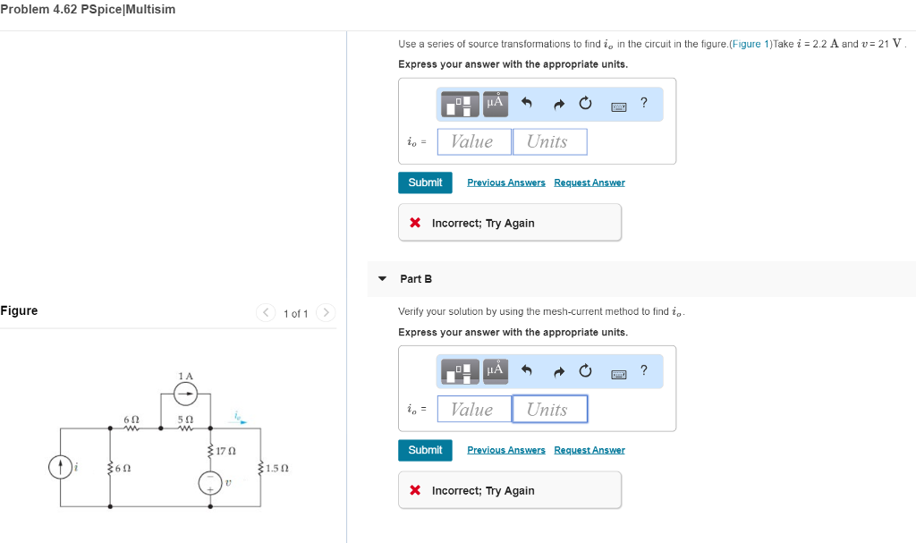 Solved Problem 4.62 PSpice Multisim Use a series of source | Chegg.com