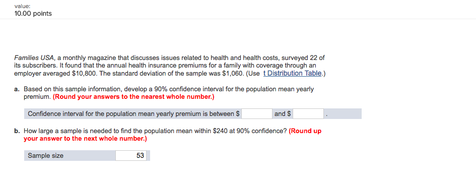 Solved value: 10.00 points Families USA, a monthly magazine | Chegg.com