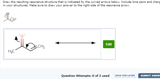 Solved Draw the resulting resonance structure that is | Chegg.com