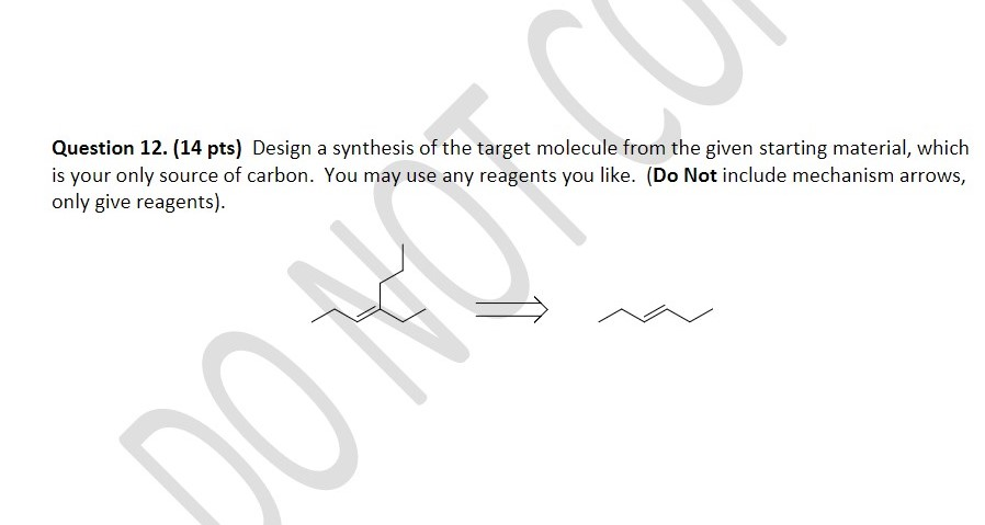 Solved Question 12. (14 pts) Design a synthesis of the | Chegg.com