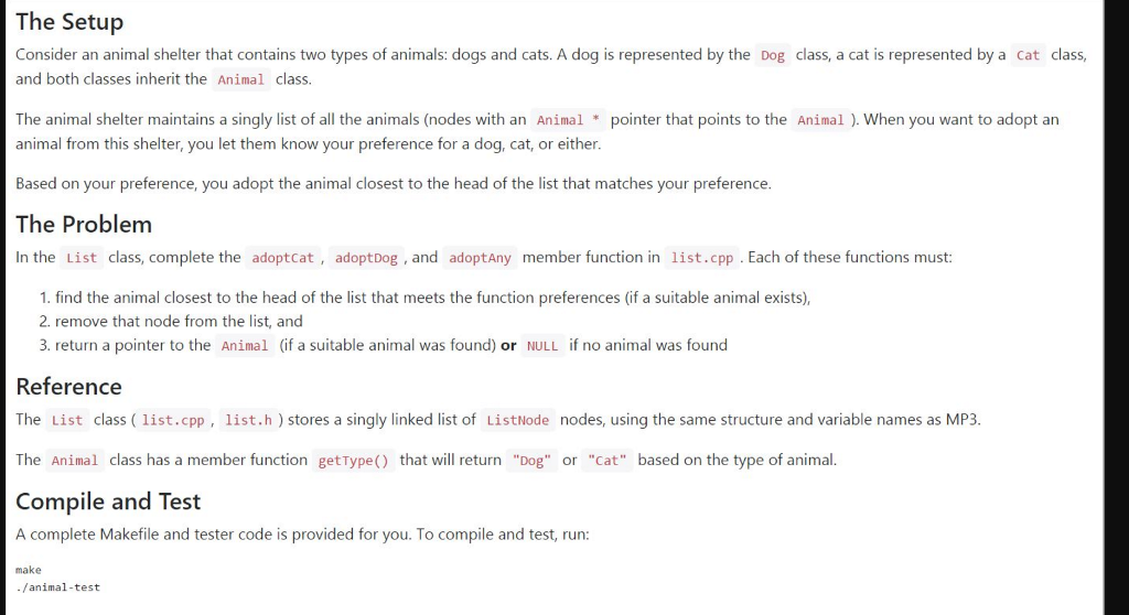Solved Consider an animal shelter that contains two types of | Chegg.com
