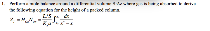 Solved Perform a mole balance around a differential volume | Chegg.com