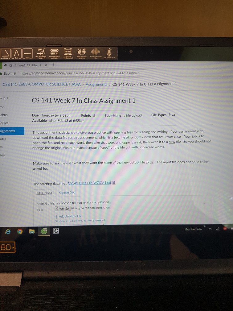 Solved Usb 31 A Cs 141 Week 7 In Class A Báo Mat 