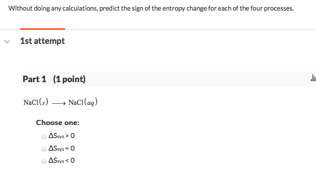 Solved Without doing any calculations, predict the sign of | Chegg.com