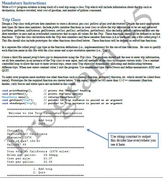 Solved Mandatory Instructions Write a C+program solution to | Chegg.com
