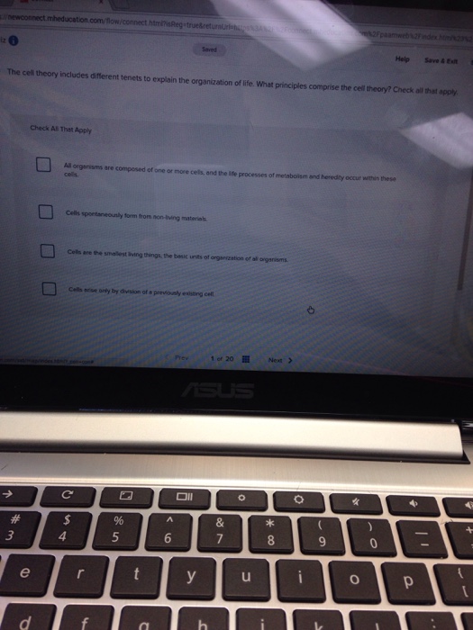 Solved The cell theory includes different tenets to explain | Chegg.com
