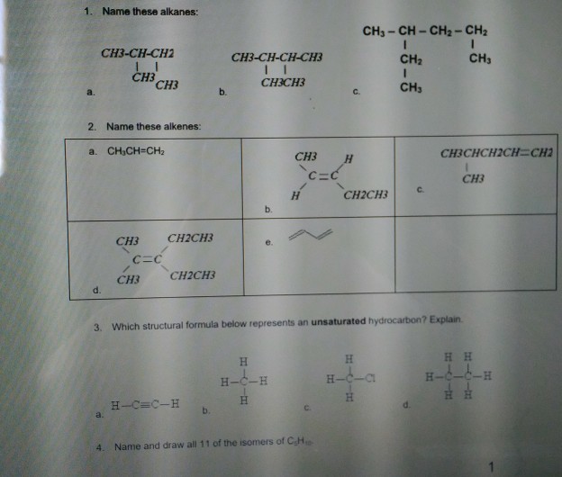 Solved 1. Name these alkanes: CH3-CH-CH2-CH2 CH3-CH-CH2 | Chegg.com