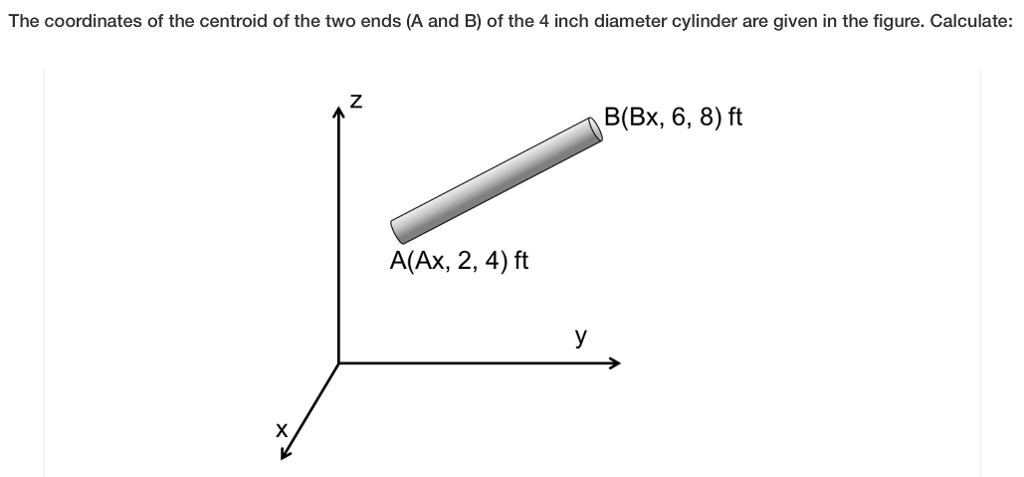 Solved The coordinates of the centroid of the two ends (A | Chegg.com