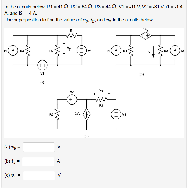 Solved In the circuits below, R1 = 41 Ω, R2 64 Ω, R3 = 44 Ω, | Chegg.com