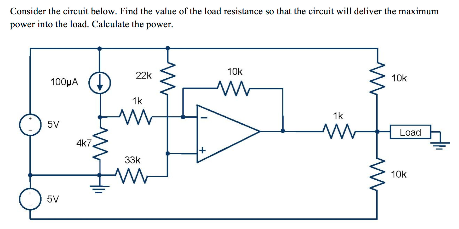 Solved Consider the circuit below. Find the value of the | Chegg.com