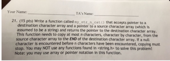 Solved How do I write the function in this question using | Chegg.com
