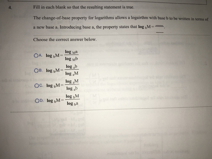 Solved Fill in each blank so that the resulting statement is | Chegg.com