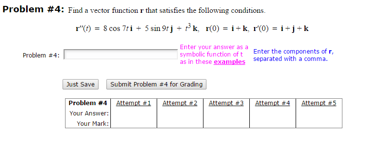 Solved Problem #4: Find a vector function r that satisfies | Chegg.com