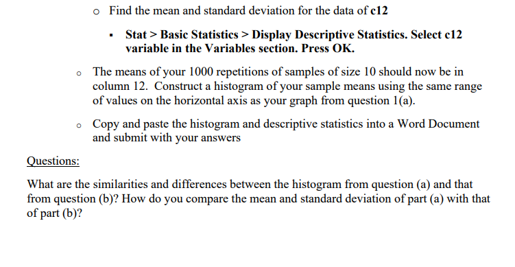 Solved 1. Understanding Sampling Distribution (from Normal | Chegg.com