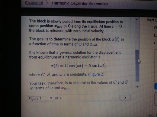Solved nalicS Harmonic Oscillator Kinematics Part C Learning | Chegg.com Solved nalicS Harmonic Oscillator Kinematics Part C Learning | Chegg.com