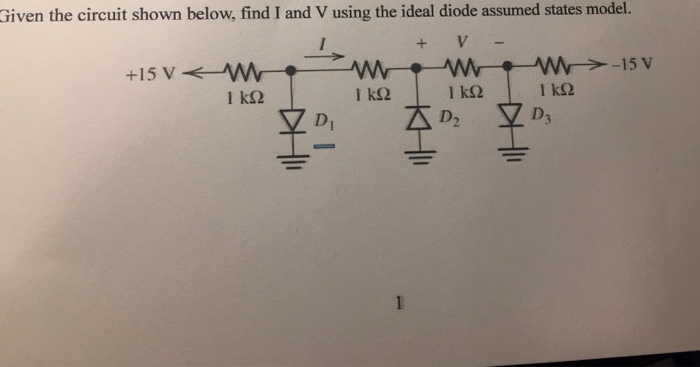 Solved Given the circuit shown below, find I and V using the | Chegg.com