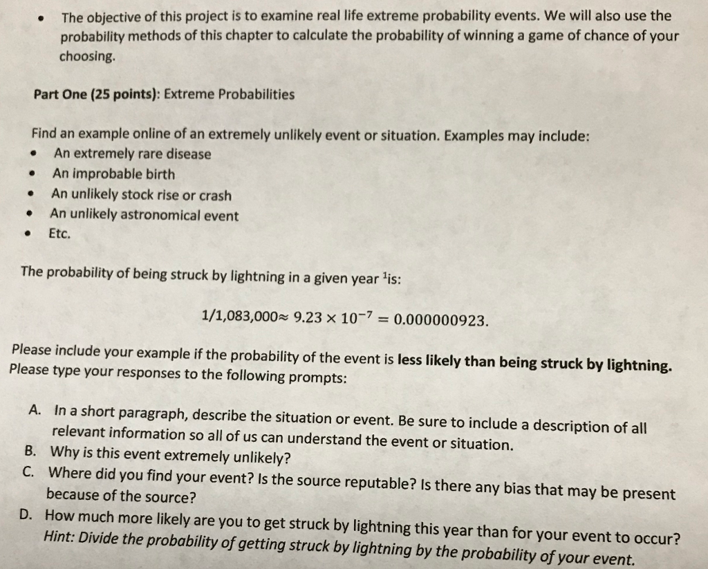 Solved The objective of this project is to examine real life | Chegg.com