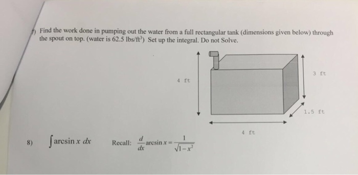 Solved Find the work done in pumping out the water from a | Chegg.com