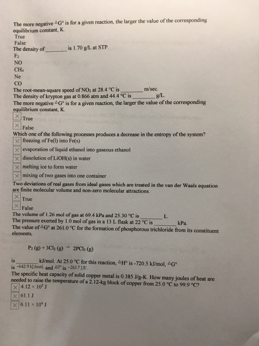Solved The more negative delta G degree is for a given | Chegg.com