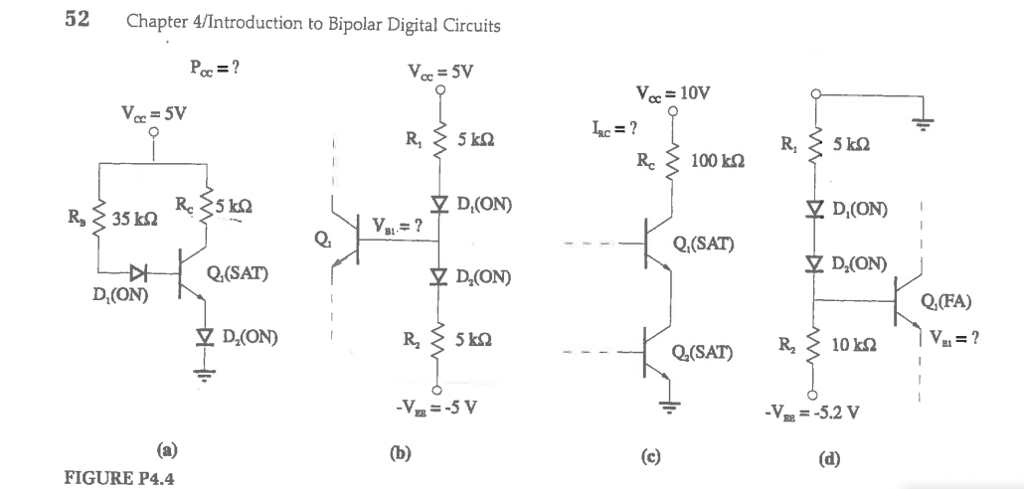 Solved .4 For each of the circuits in Figure P4.4 determine | Chegg.com