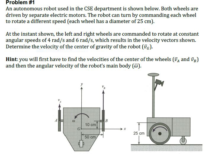 An autonomous robot used in the CSE department is | Chegg.com