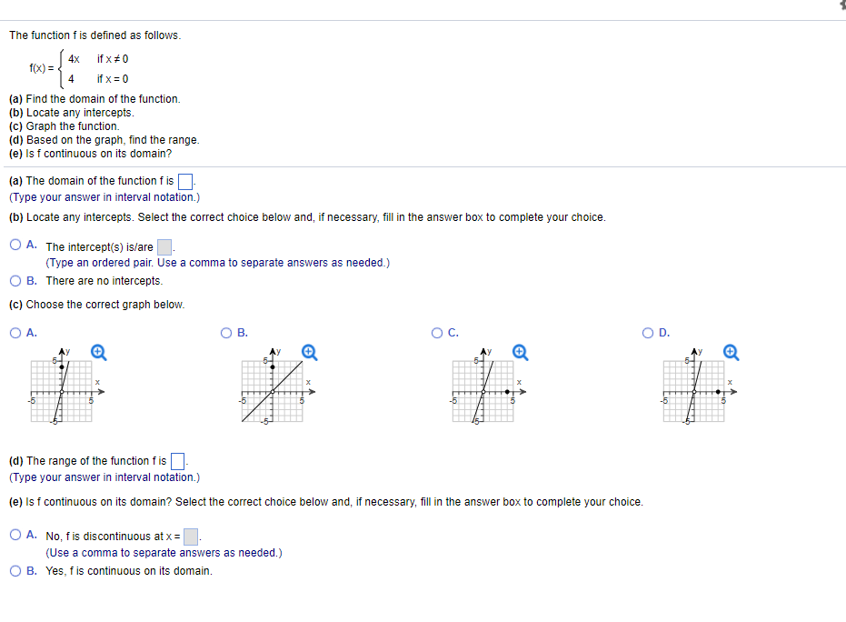 Solved The function f is defined as follows ifx=0 (a) Find | Chegg.com