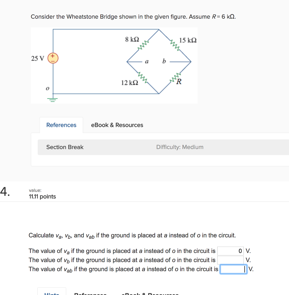 Solved Consider the Wheatstone Bridge shown in the given | Chegg.com