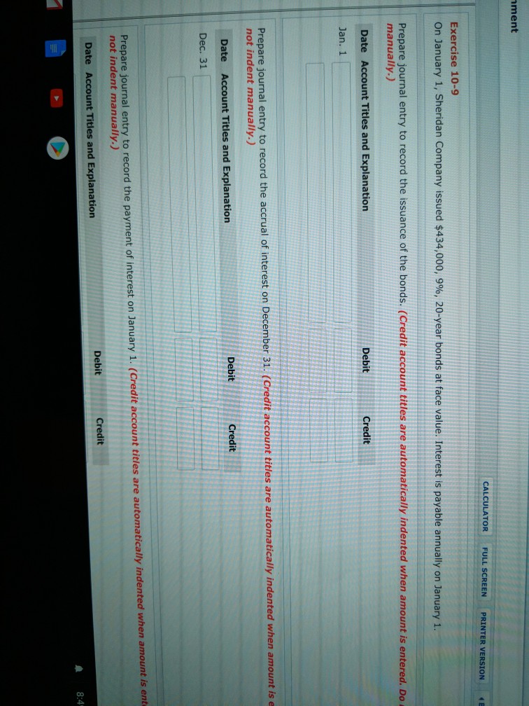 Solved ment CALCULATOR FULL SCREEN PRINTER VERSION Exercise | Chegg.com