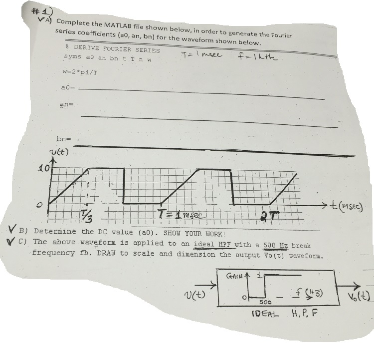 Solved Complete the MATLAB file shown below. In order to | Chegg.com
