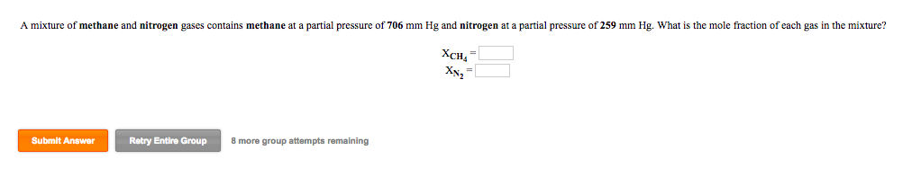 Solved A mixture of methane and hydrogen gases, at a total | Chegg.com