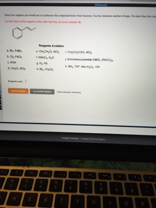 Solved Select the reagents you would use to synthesize the | Chegg.com