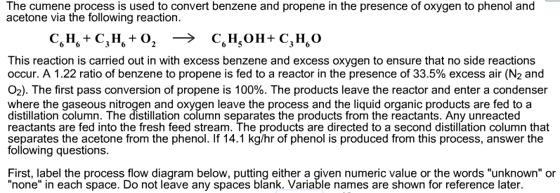 The cumene process is used to convert benzene and | Chegg.com