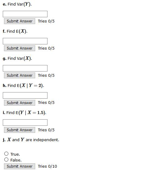 Solved A joint pmf is presented in the table below: 1 0.25o | Chegg.com