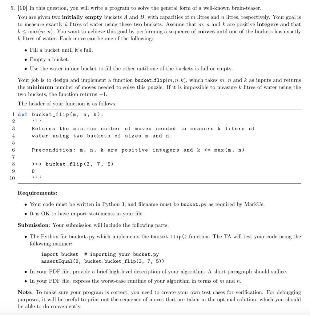 Solved 5. [10] In this question, you will write a program to | Chegg.com