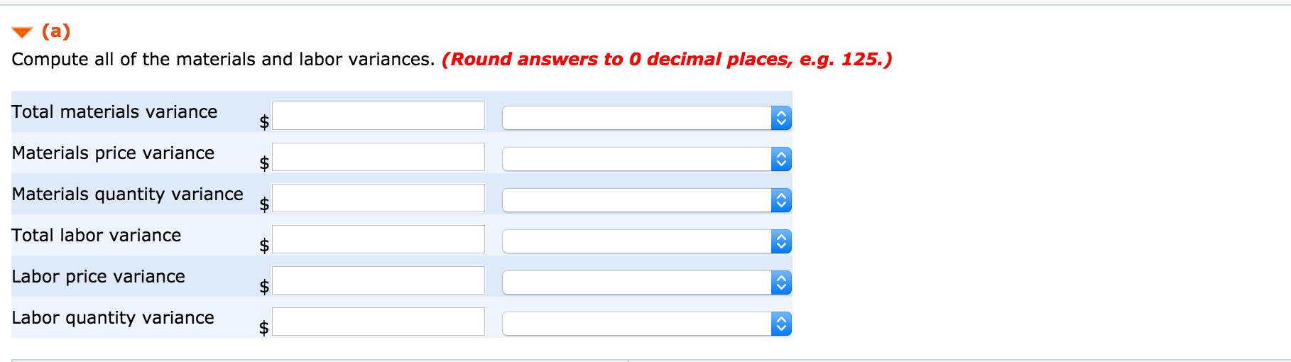 Solved Compute all of the materials and labor variances. | Chegg.com