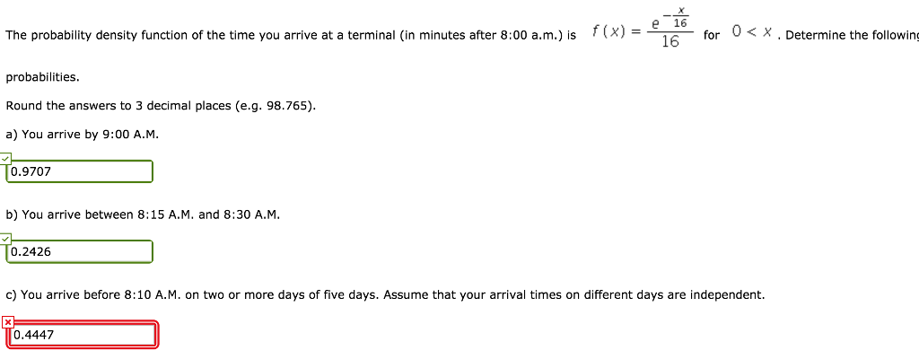 Solved e 16 --for 16 The probability density function of the | Chegg.com
