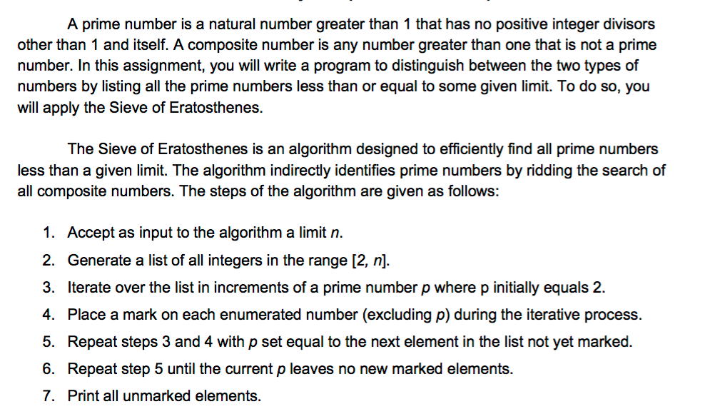 Solved A prime number is a natural number greater than 1 | Chegg.com