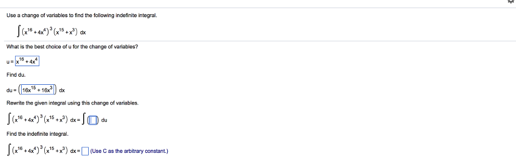 Solved Use a change of variables to find the following | Chegg.com
