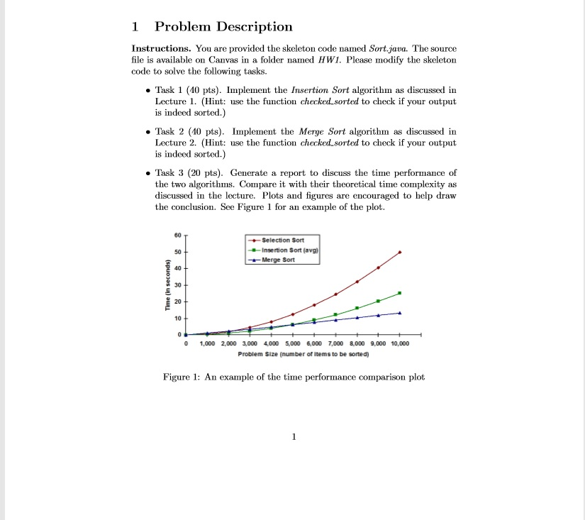 Solved 1 Problem Description Instructions. You are provided | Chegg.com