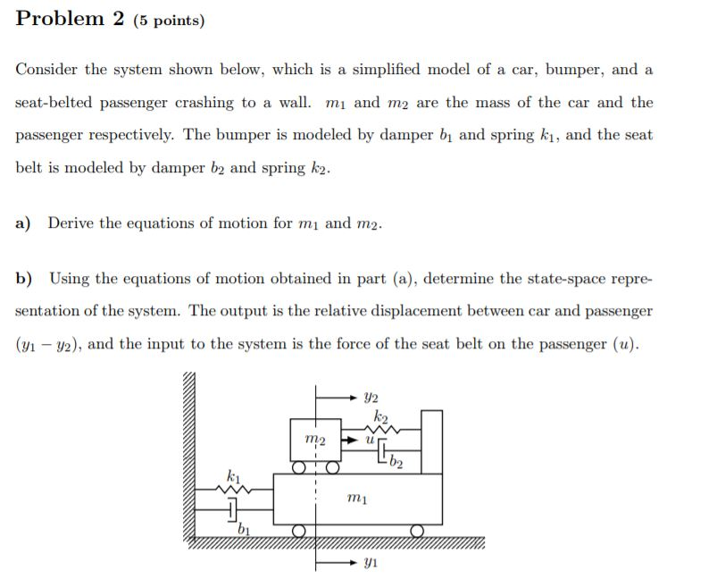 Solved Problem 2 (5 points) Consider the system shown below, | Chegg.com