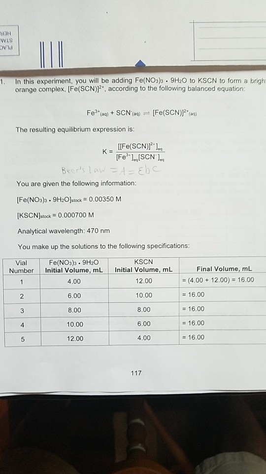 Solved laH 1. In this experiment, you will be adding | Chegg.com