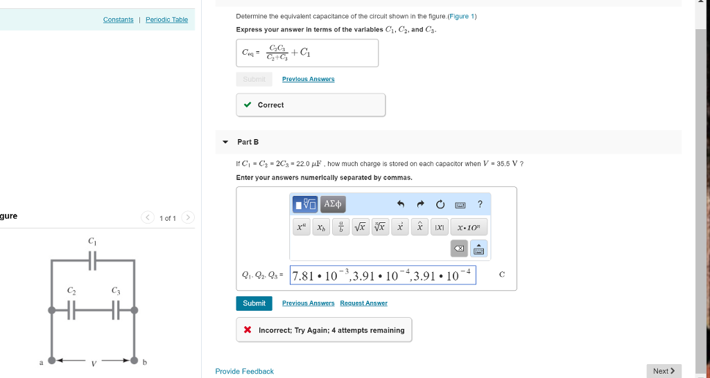 Solved Determine the equivalent capacitance of the circuit | Chegg.com